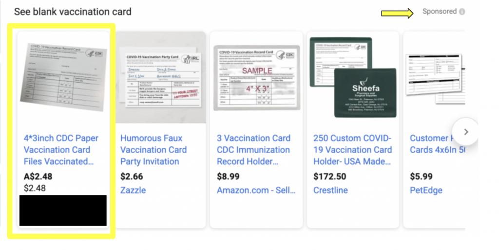 Google is profiting off ads for counterfeit COVID-19 vaccination cards | Media Matters for America
